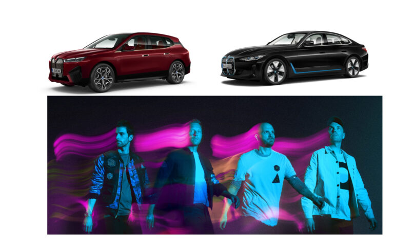 BMW iX e BMW i4 ganham campanha com Coldplay