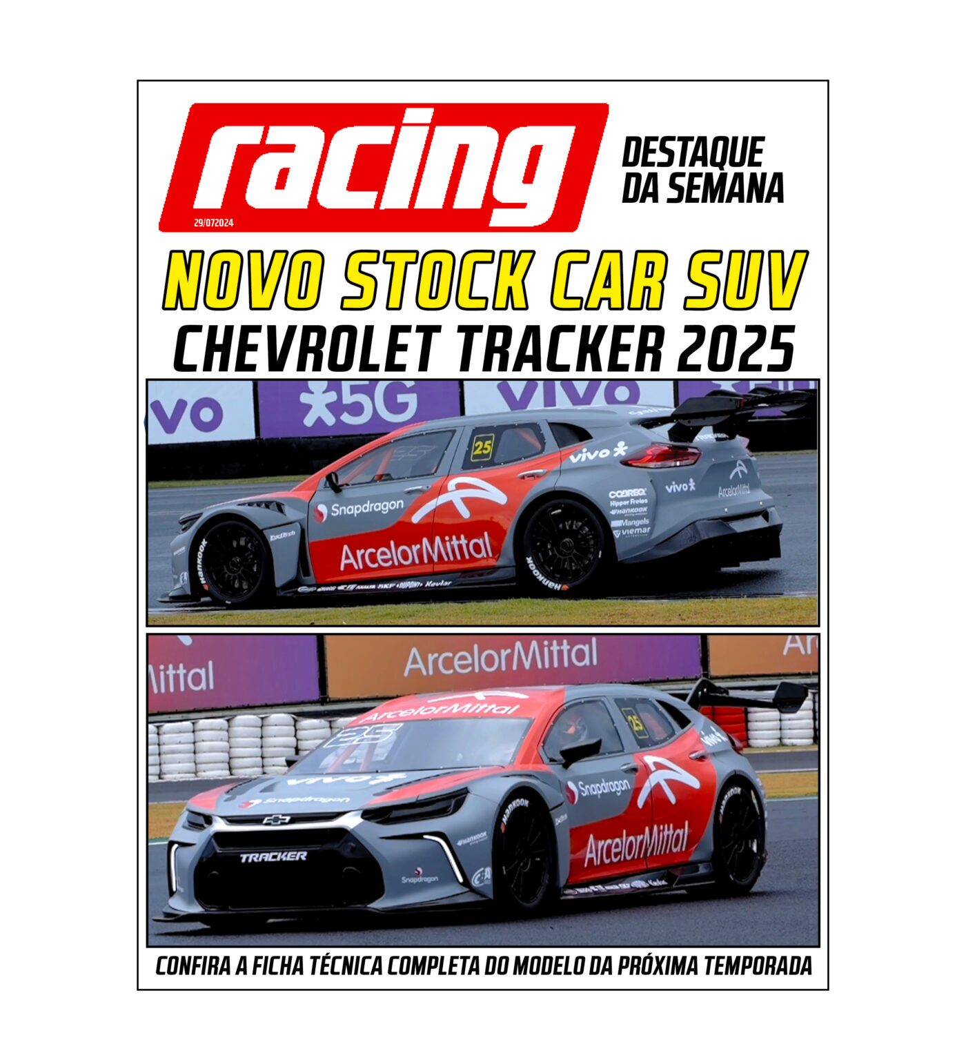 Novo Stock Car SUV 2025 revelado: veja o carro Chevrolet Tracker de corrida